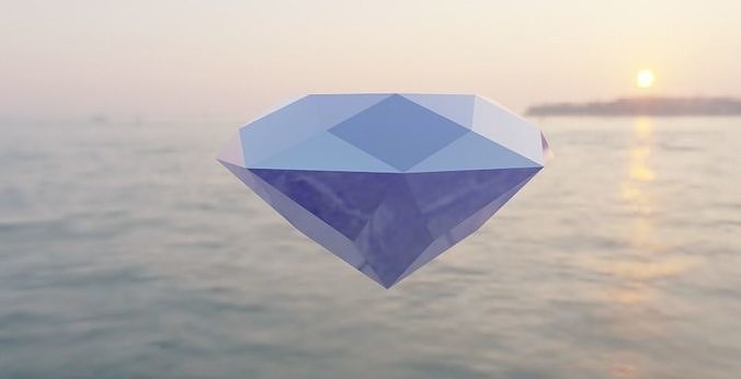 diamond 3d model for game and animation free VR / AR / low-poly 3D ...
