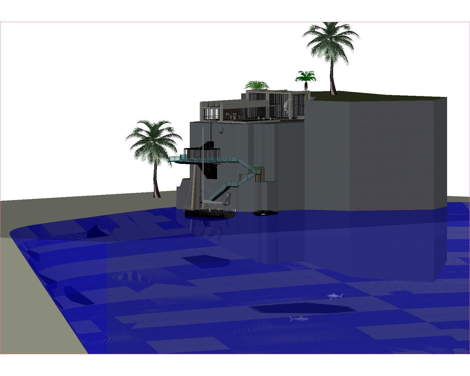 House on a cliff free 3D model | CGTrader