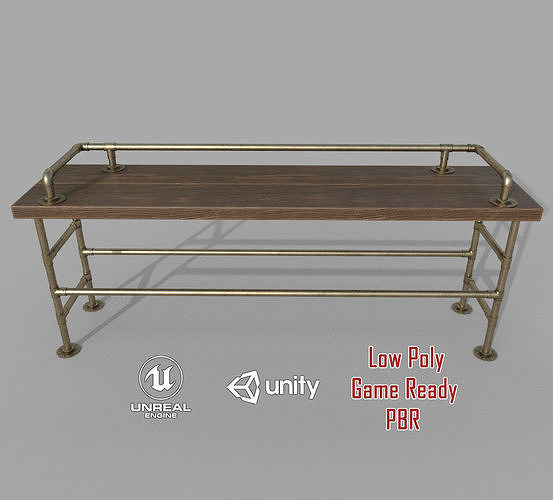 3D model Bar Table PBR VR / AR / low-poly | CGTrader