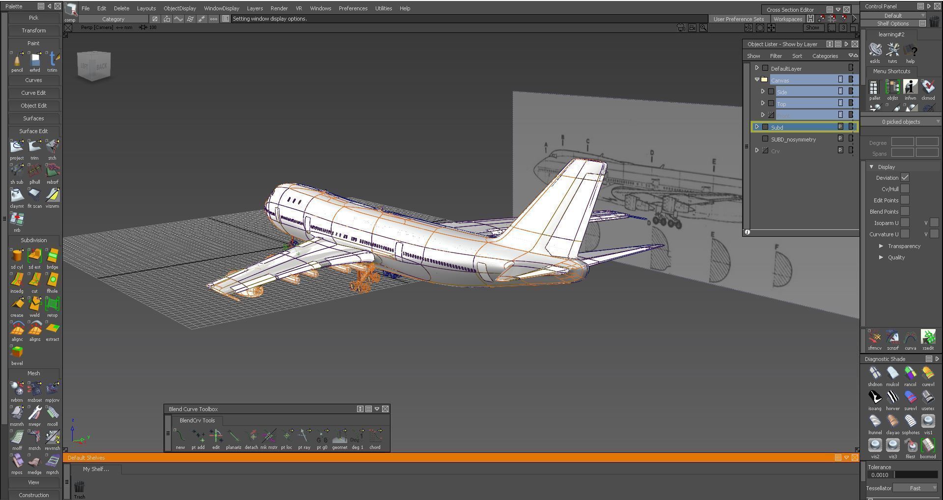Surface model of Boeing 747 b 3D model rigged | CGTrader