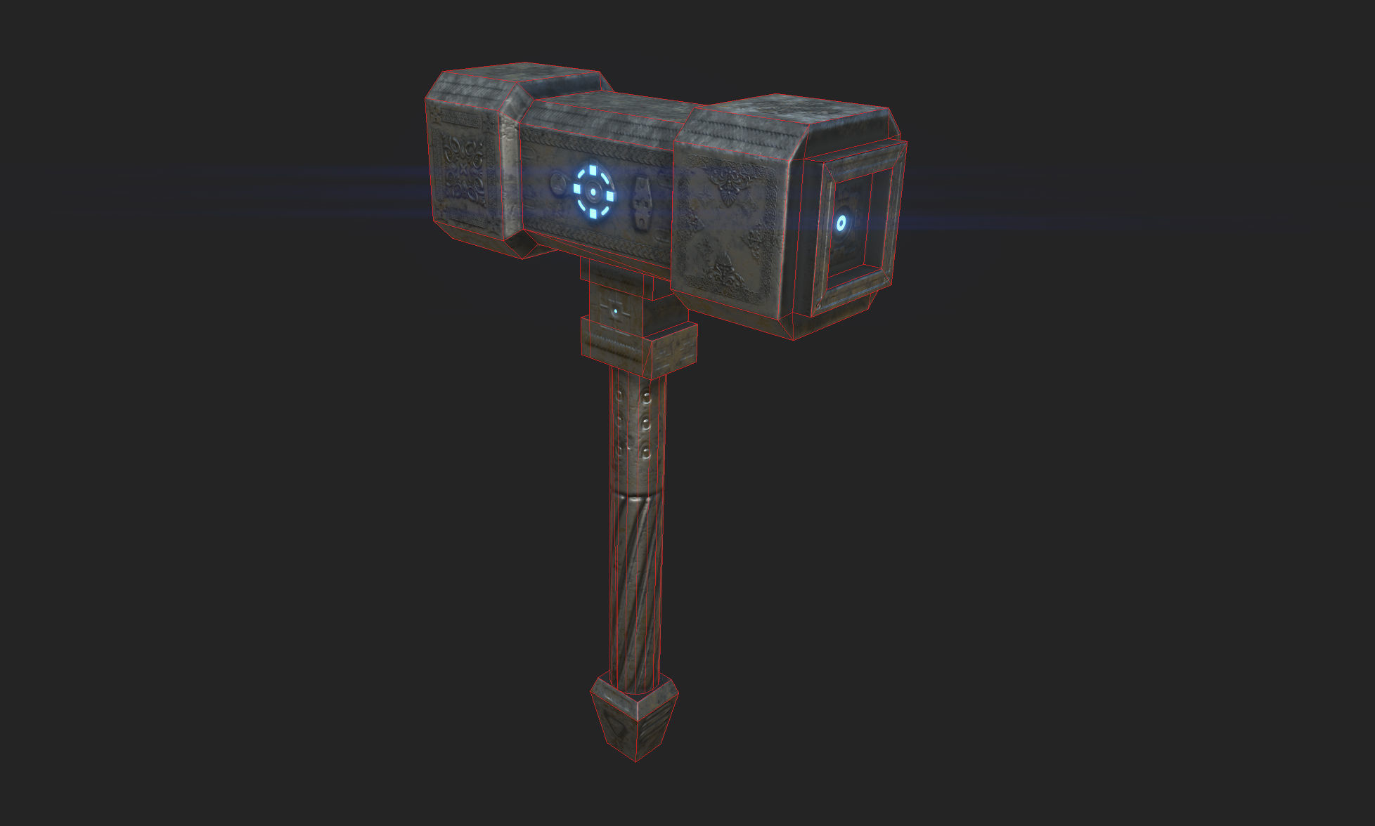 3D model Futuristic Hammer - Cyber Maul VR / AR / low-poly | CGTrader