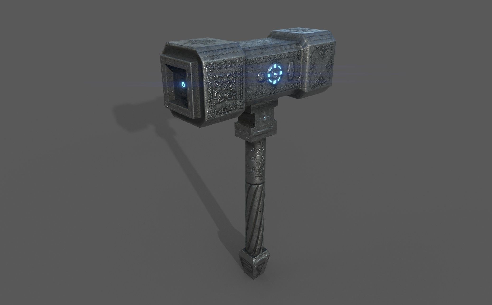 3D model Futuristic Hammer - Cyber Maul VR / AR / low-poly | CGTrader