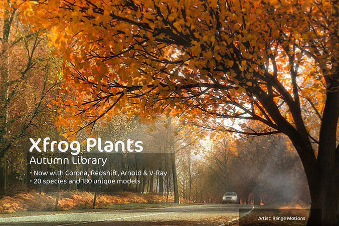 2020 XfrogPlants Autumn Trees Library 3D model | CGTrader