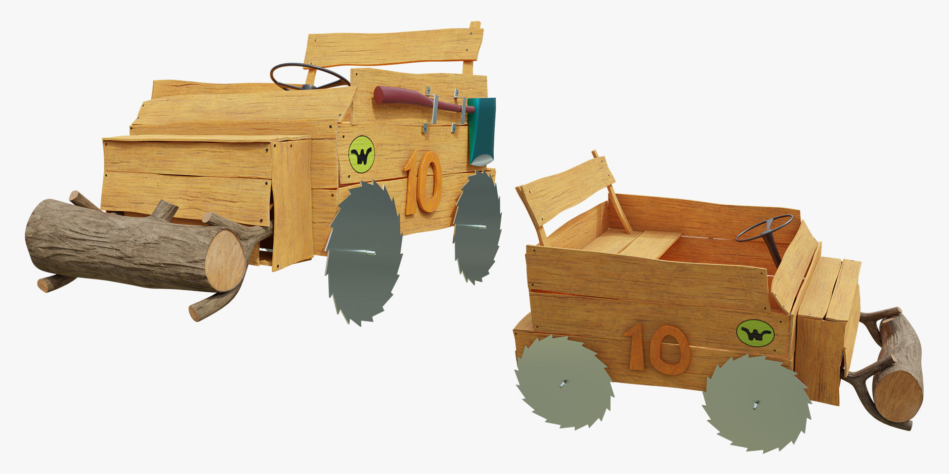 3D model Race Car 10 Sawtooth in the Buzzwagon VR / AR / low-poly ...