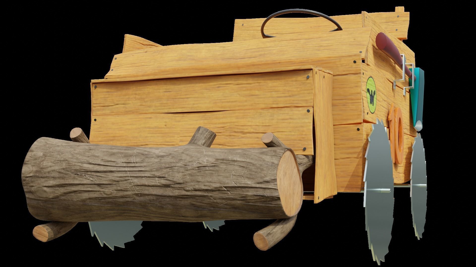 3D model Race Car 10 Sawtooth in the Buzzwagon VR / AR / low-poly ...