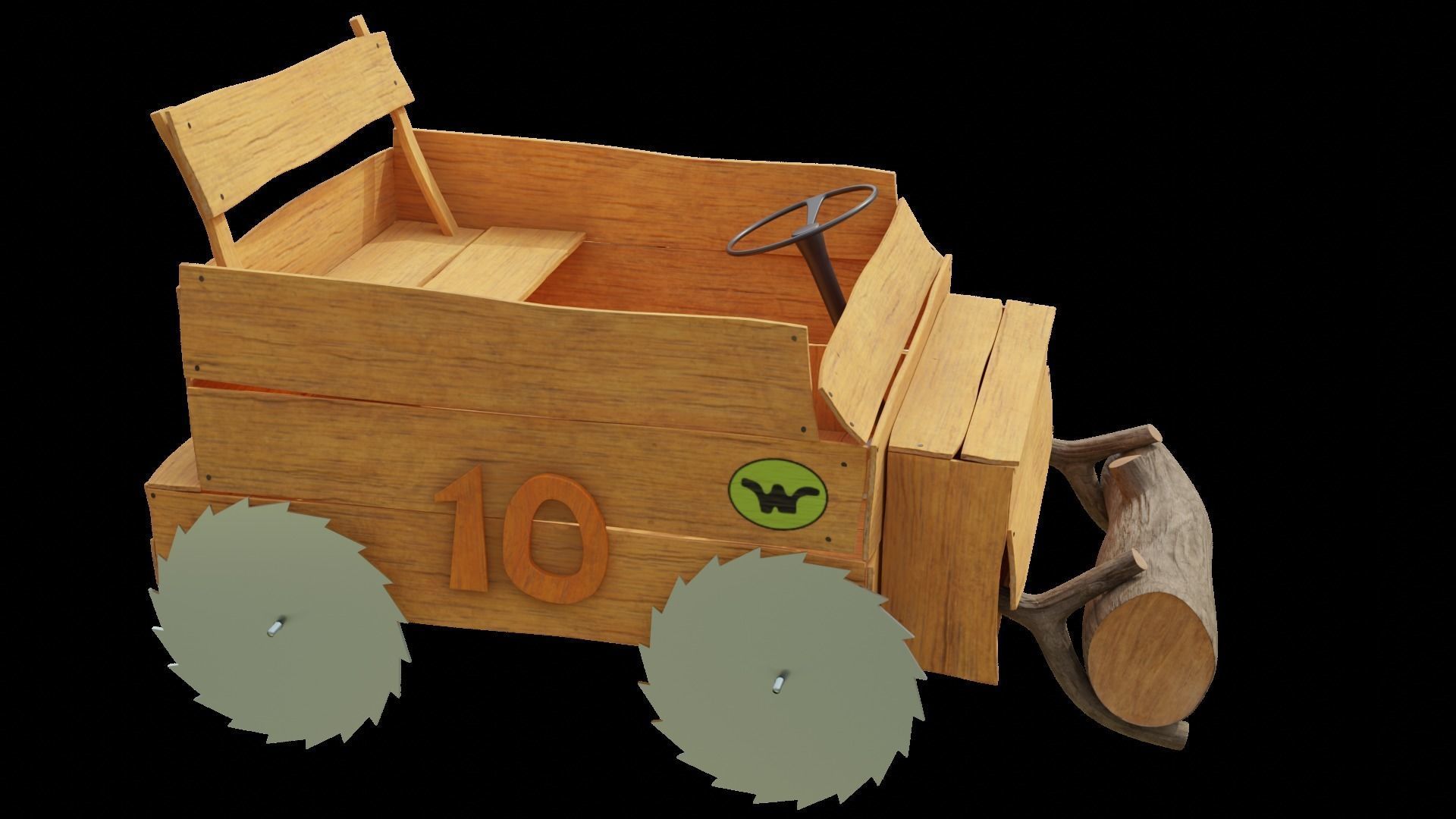 3D model Race Car 10 Sawtooth in the Buzzwagon VR / AR / low-poly ...