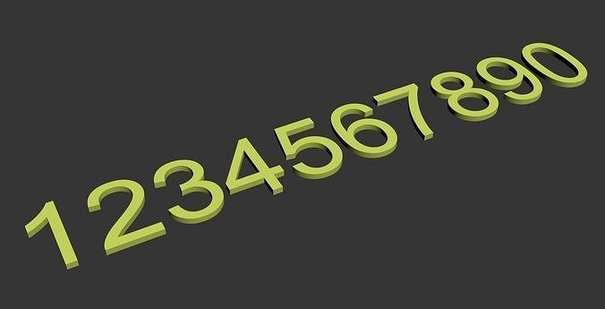 3D Numbers set of free 3D model | CGTrader