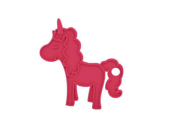 Keychain unicorn teether 3D model 3D printable | CGTrader