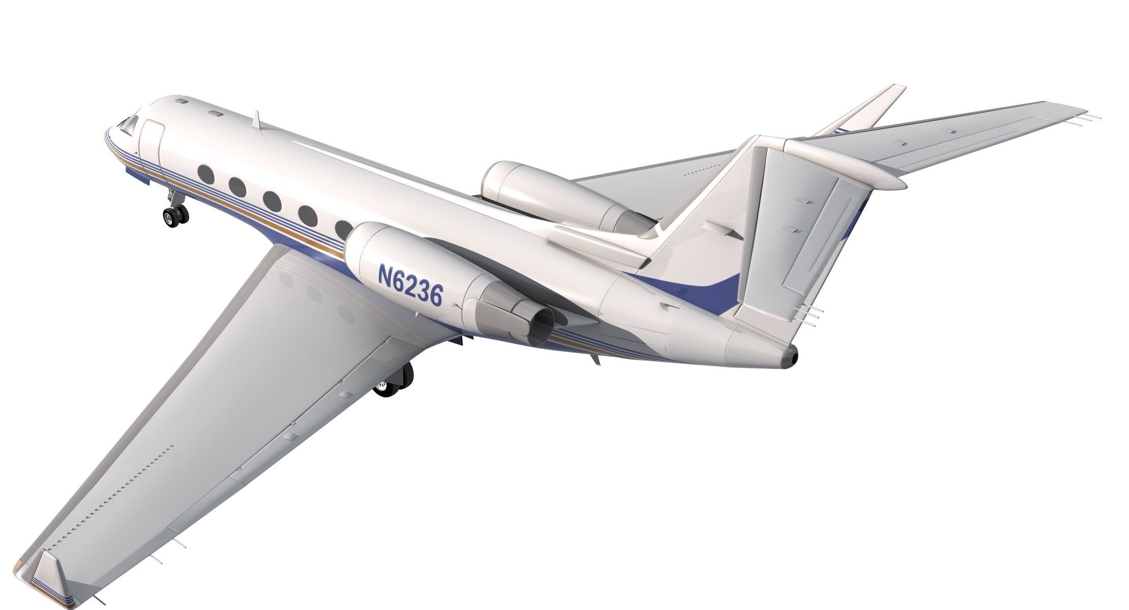 Gulfstream 3D model animated rigged | CGTrader