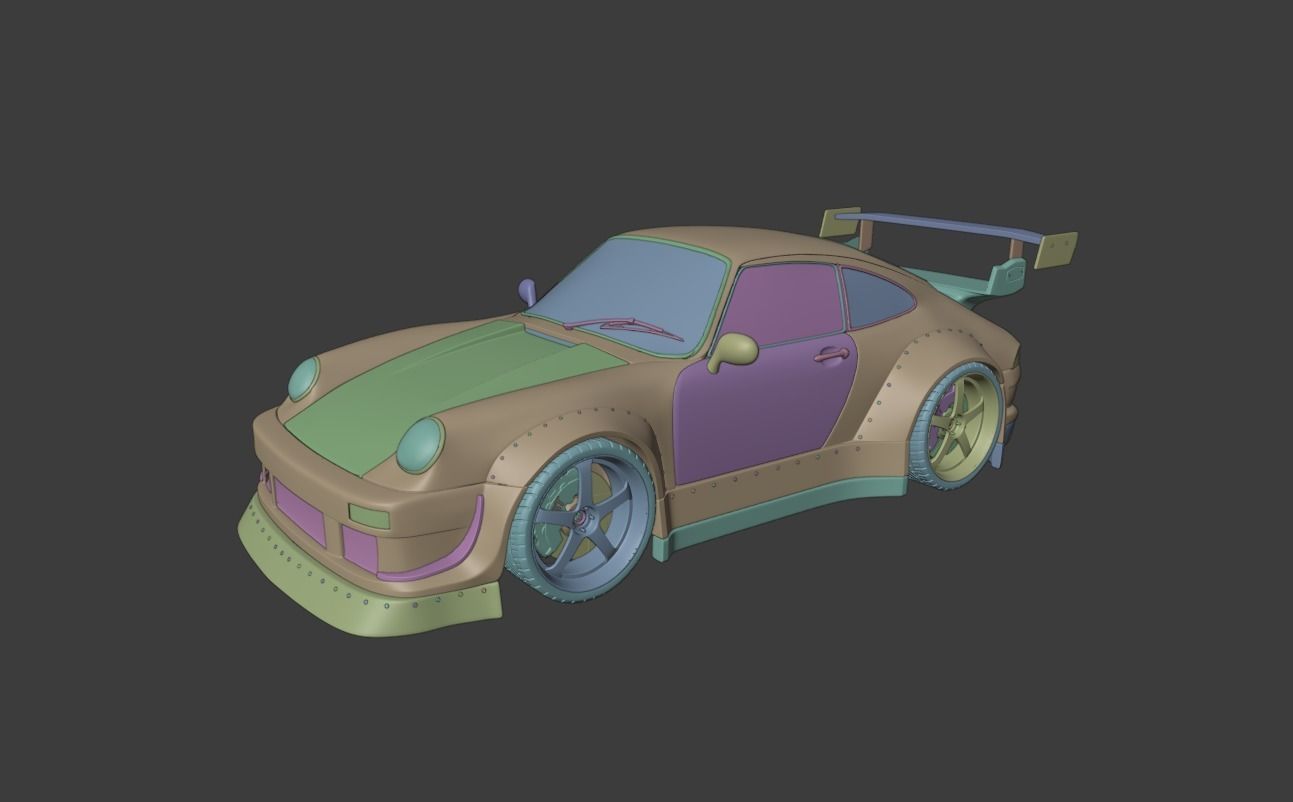Porsche 930 rwb 3D model | CGTrader