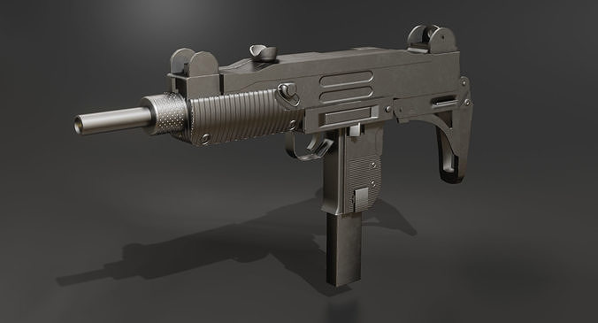 3D model Submachine Gun UZI VR / AR / low-poly | CGTrader