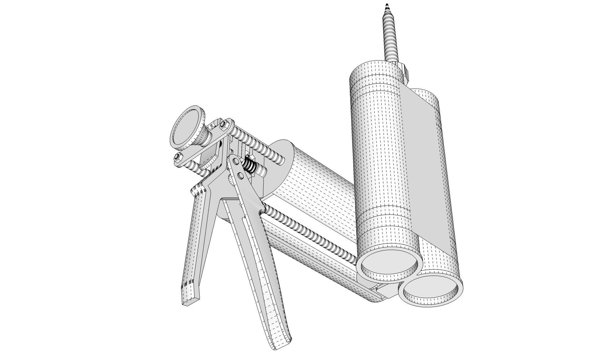Dual Epoxy Gun 3D model | CGTrader