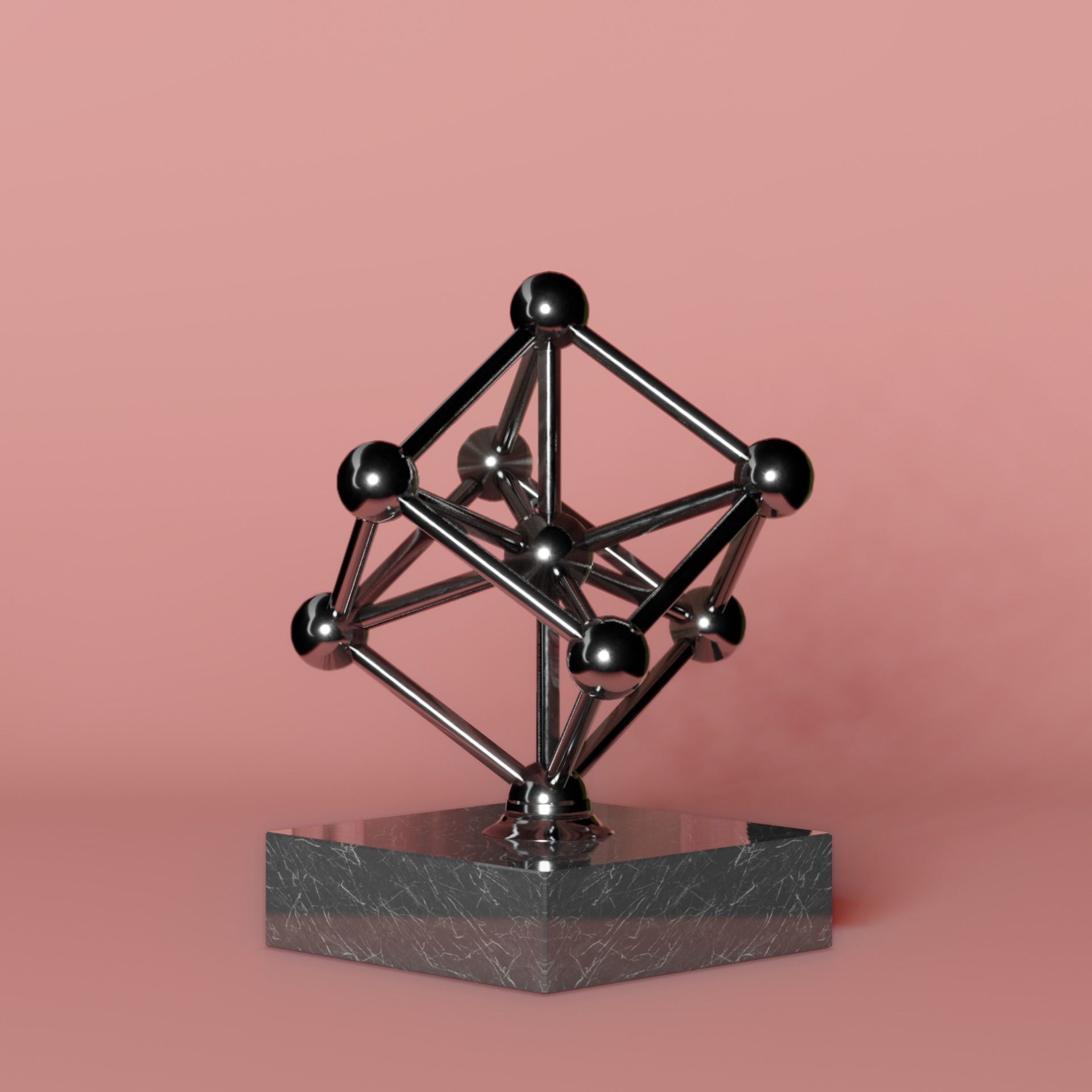 Plain Steel Atomium Decorative Replica free 3D model | CGTrader