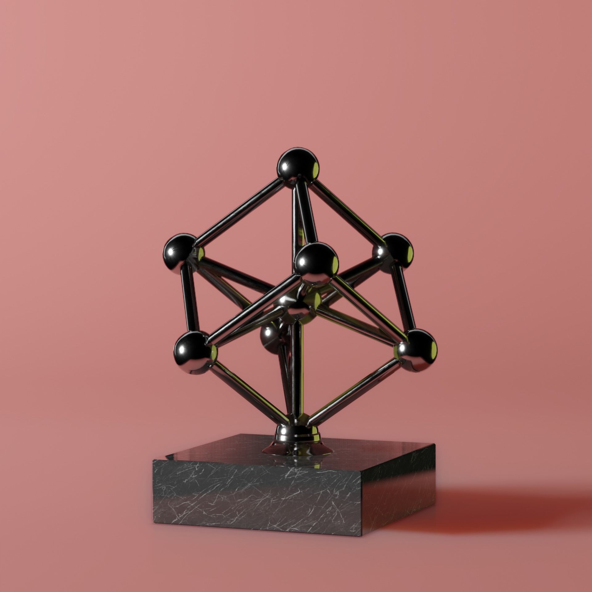 Plain Steel Atomium Decorative Replica free 3D model | CGTrader