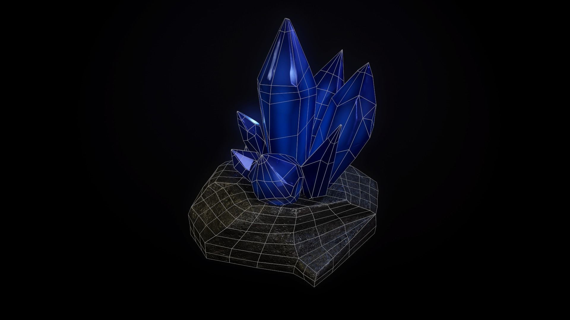 Crystals free VR / AR / low-poly 3D model | CGTrader