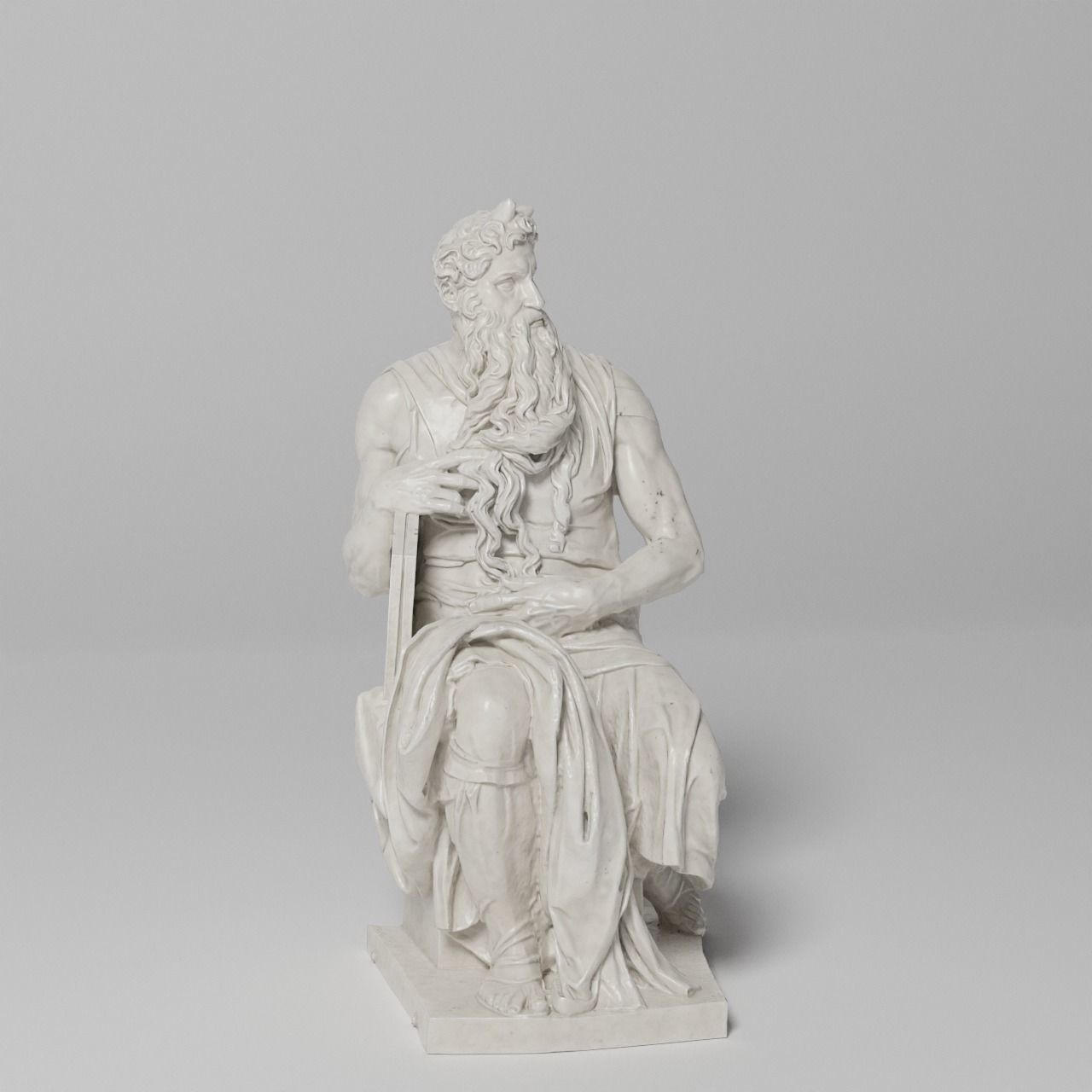 3D model Moses Sculpture VR AR Mobile-ready Game-ready VR / AR / low ...