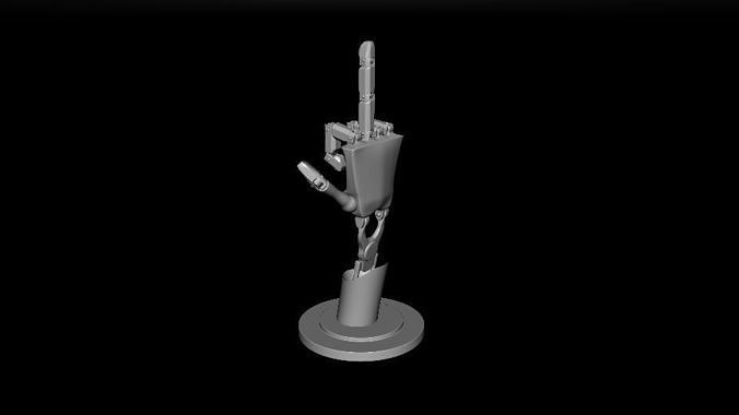 Robot Middle Finger 3D model 3D printable | CGTrader