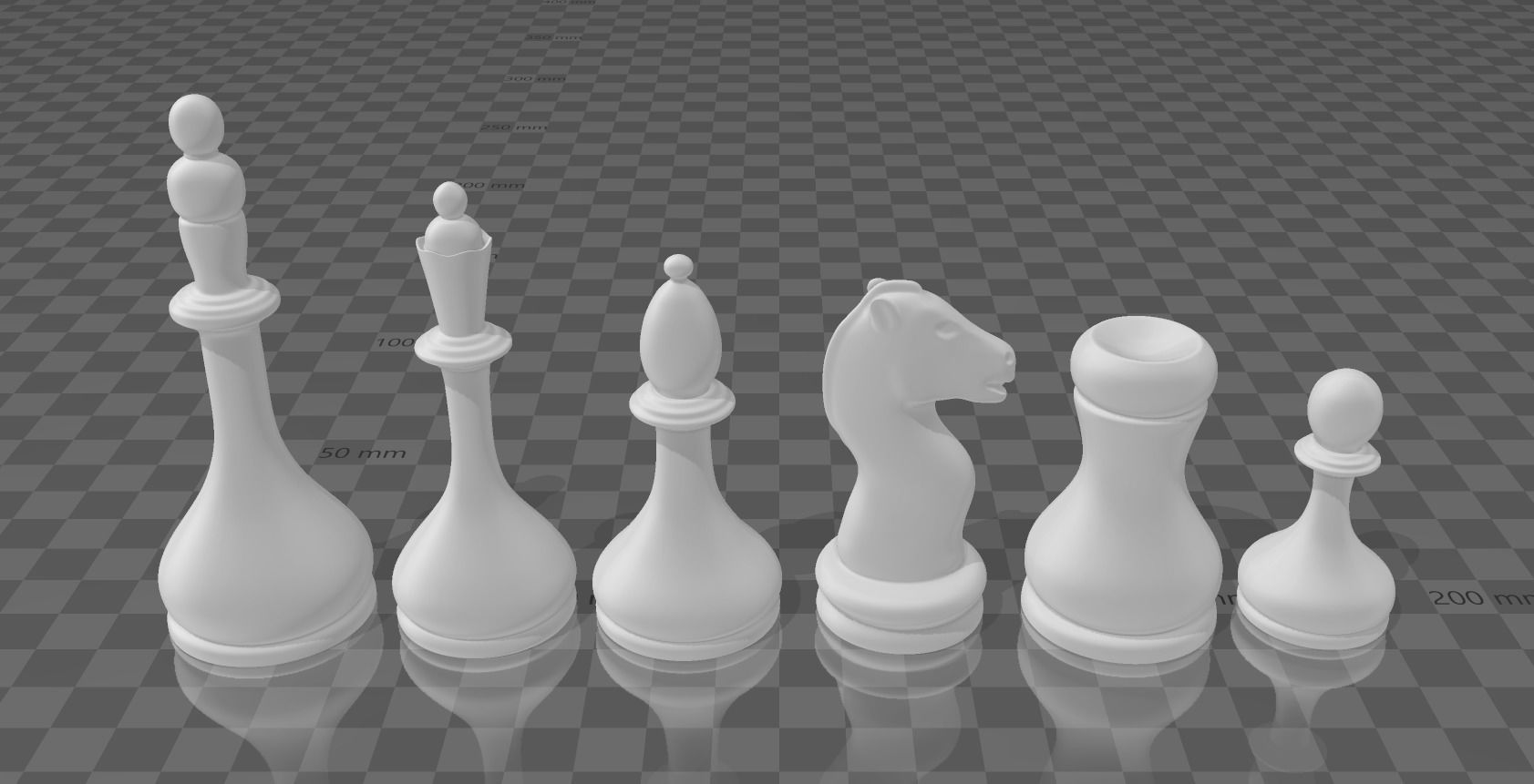Elegant and Fancy Chess Pieces 3d printable 3D model 3D printable ...