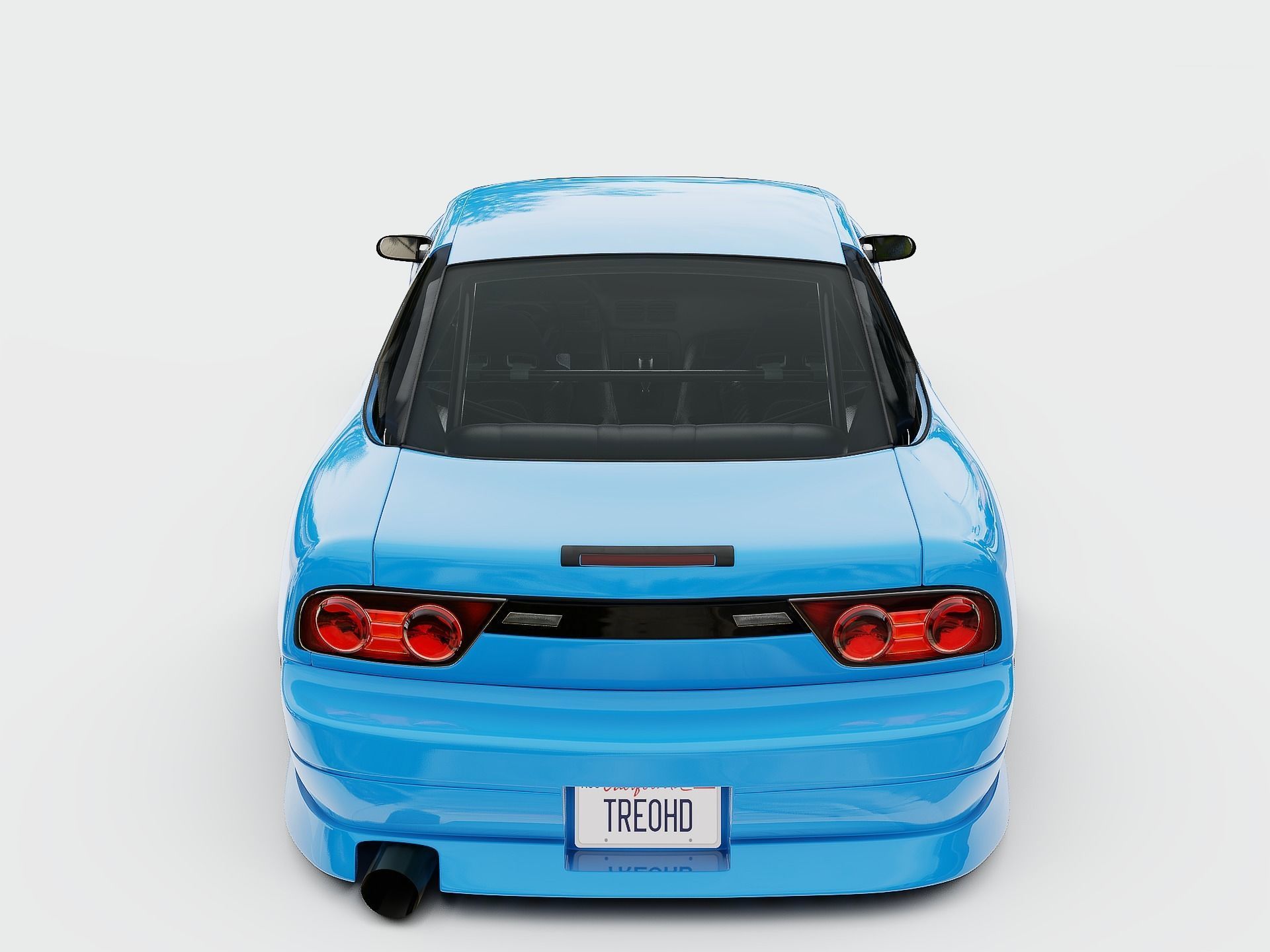 Blue S13 240SX Street Car Rigged 3D model rigged | CGTrader