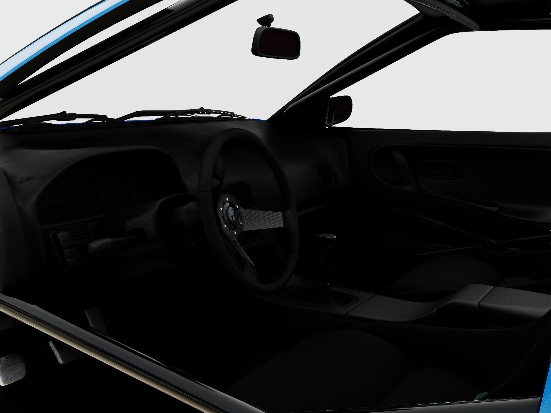 Blue S13 240SX Street Car Rigged 3D model rigged | CGTrader