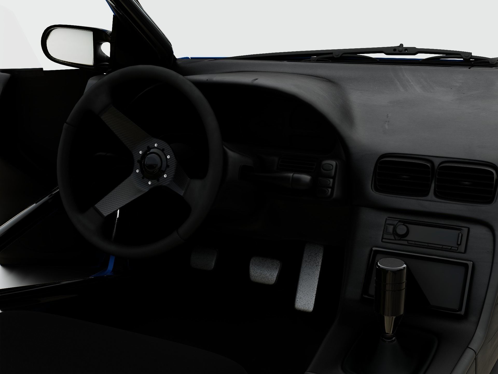 Blue S13 240SX Street Car Rigged 3D model rigged | CGTrader