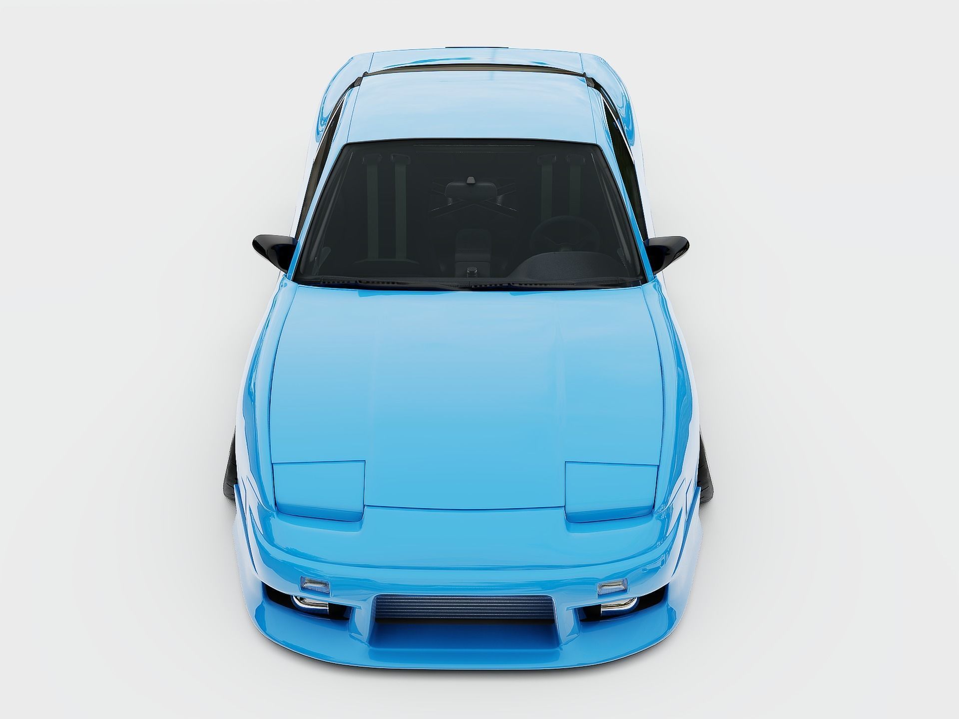 Blue S13 240SX Street Car Rigged 3D model rigged | CGTrader