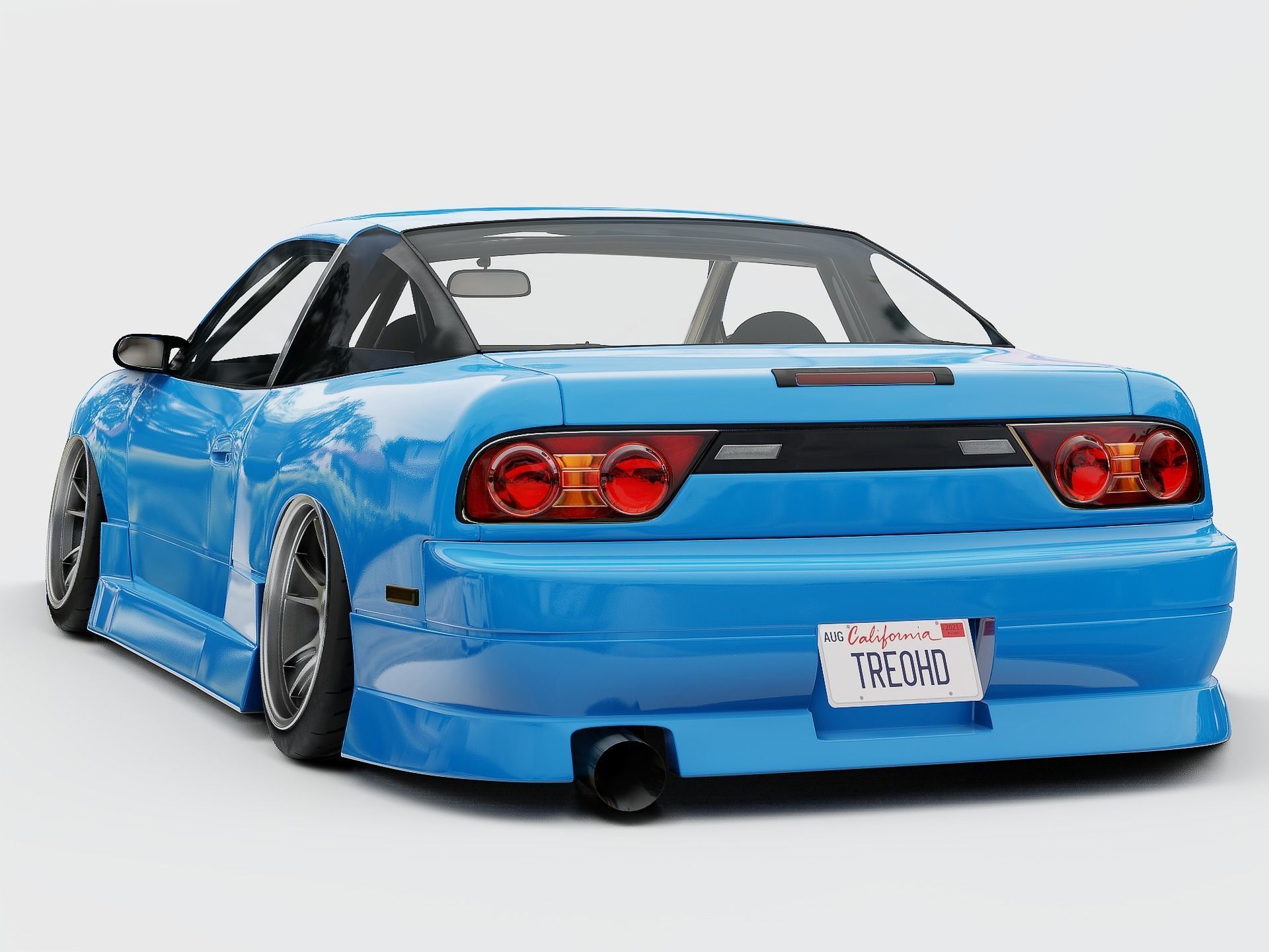 Blue S13 240SX Street Car Rigged 3D model rigged | CGTrader