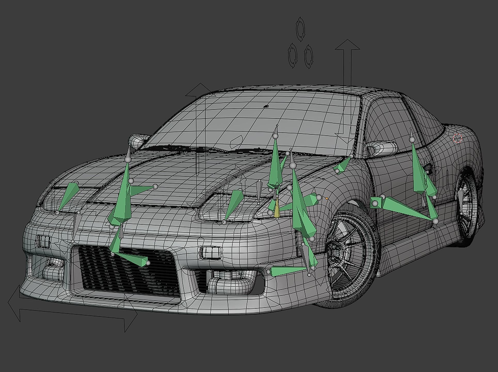 Blue S13 240SX Street Car Rigged 3D model rigged | CGTrader
