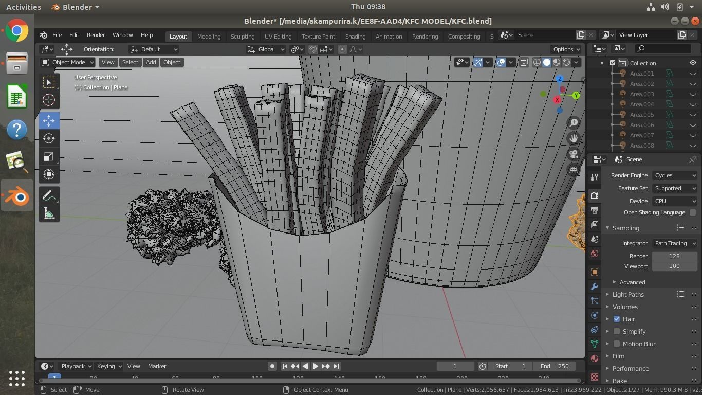 KFC FRIES AND CHICKEN 3D model | CGTrader