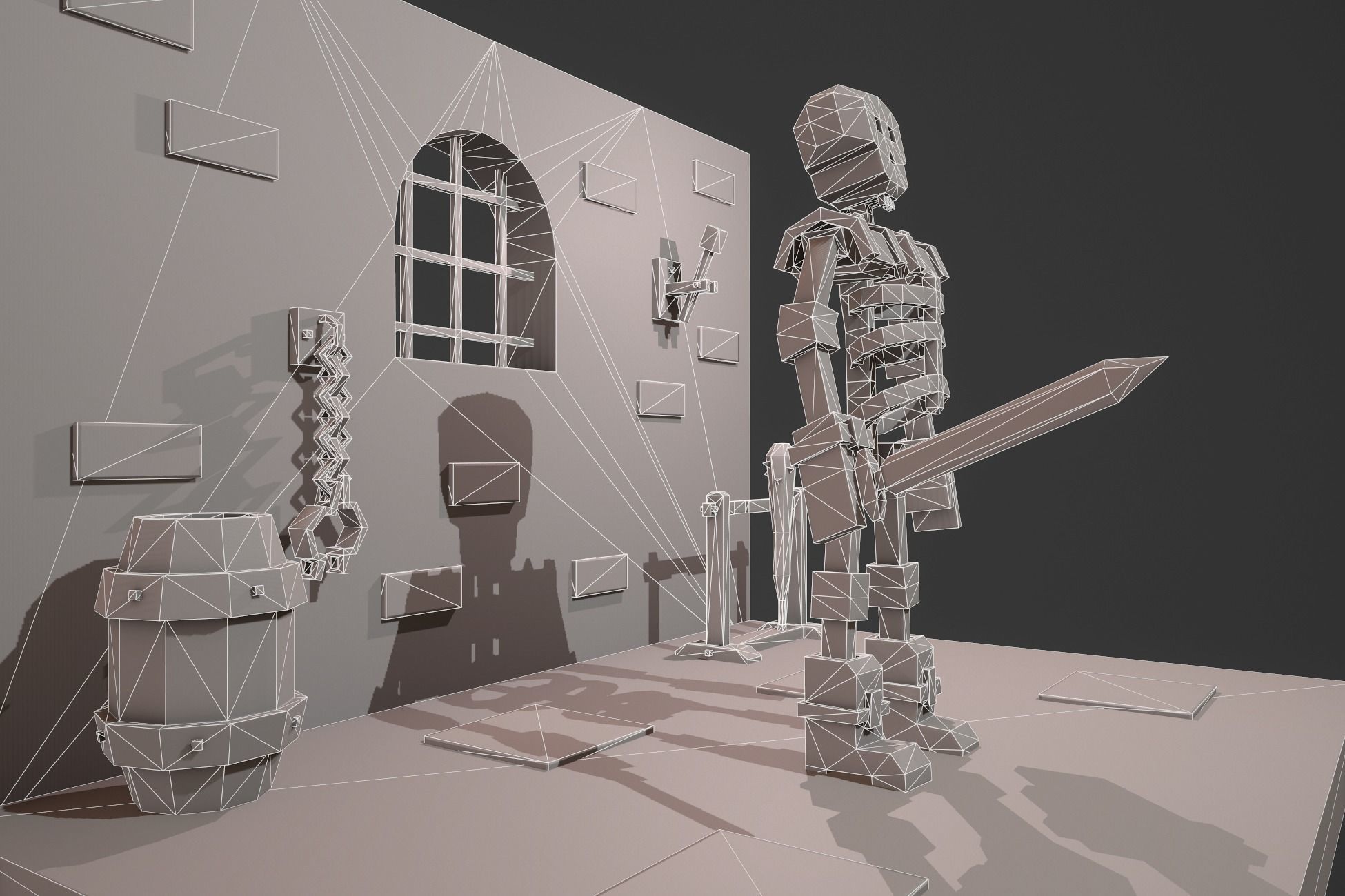 Low Poly Skeleton free VR / AR / low-poly 3D model animated rigged ...