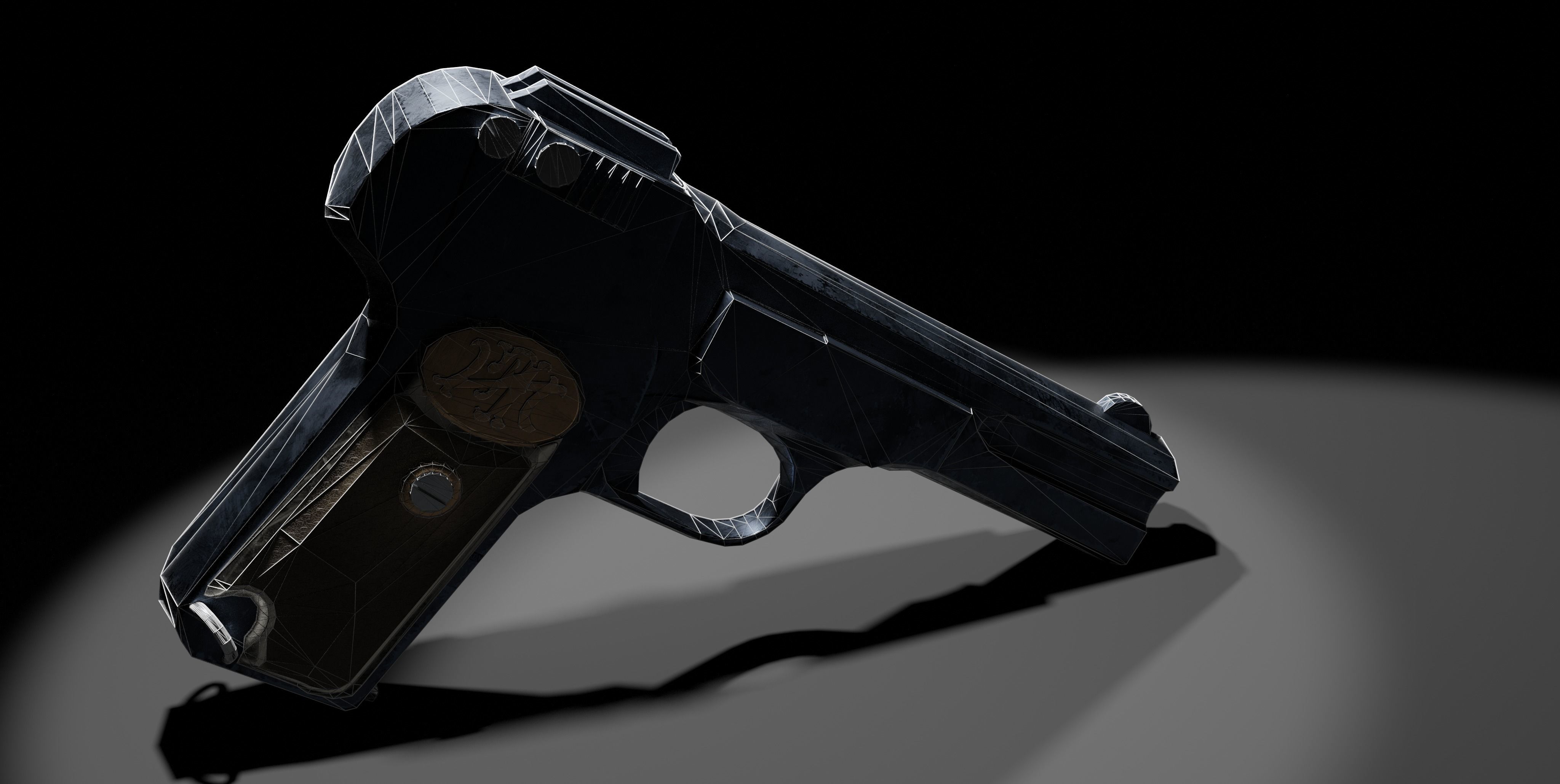 3D model Browning FN M1900 Pistol VR / AR / low-poly | CGTrader
