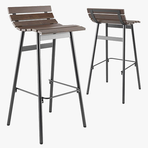 Algoma Wooden 30 Bar Stool 3D model | CGTrader
