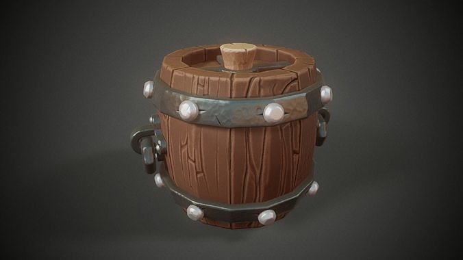 3D model Stylized Barrel - Tutorial Included VR / AR / low-poly | CGTrader