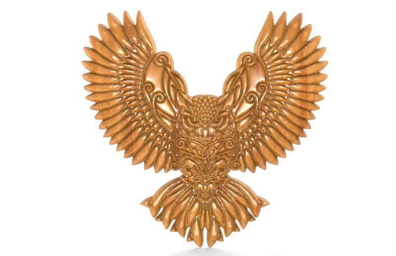 Owl CNC 4 3D model 3D printable | CGTrader