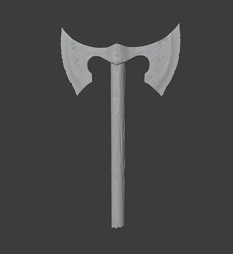 Double-sided Axe High and Low Poly Meshes free 3D model | CGTrader