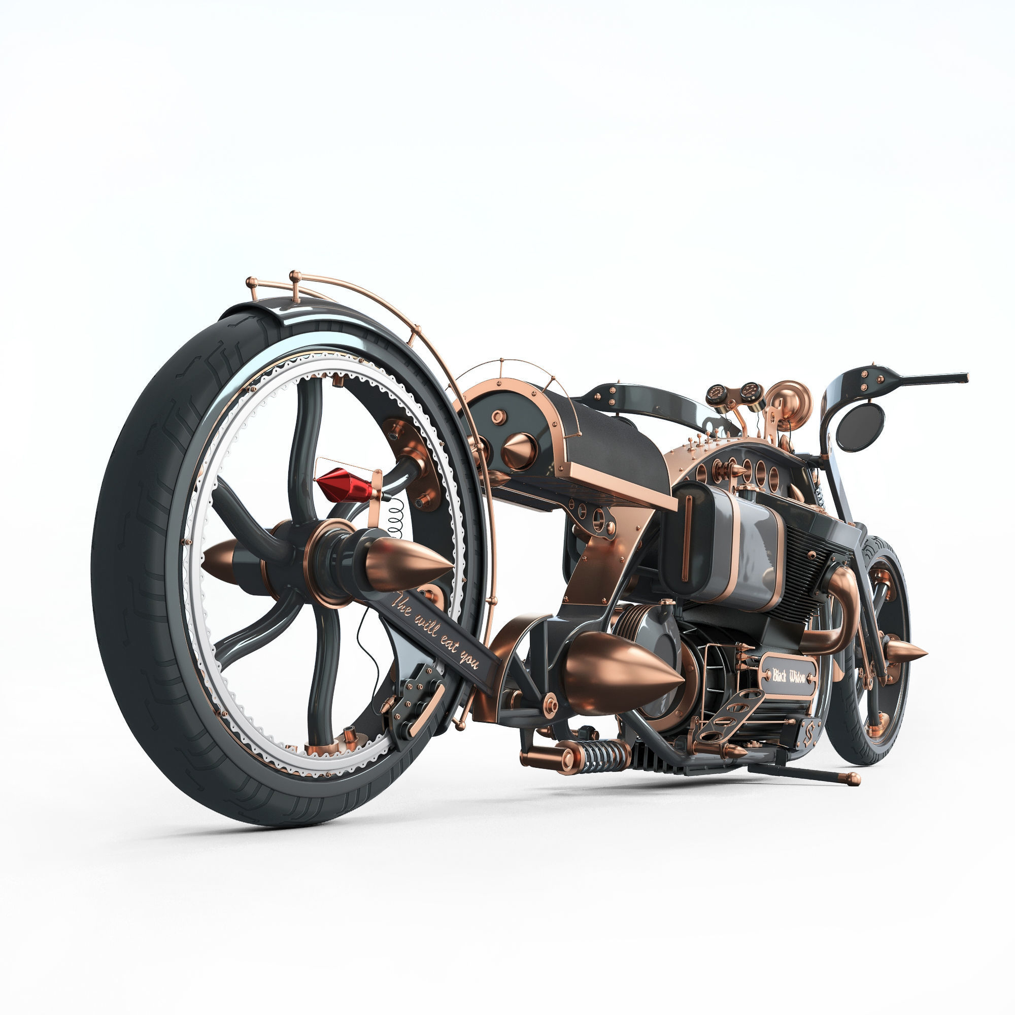 Steam punk bike 3D model | CGTrader