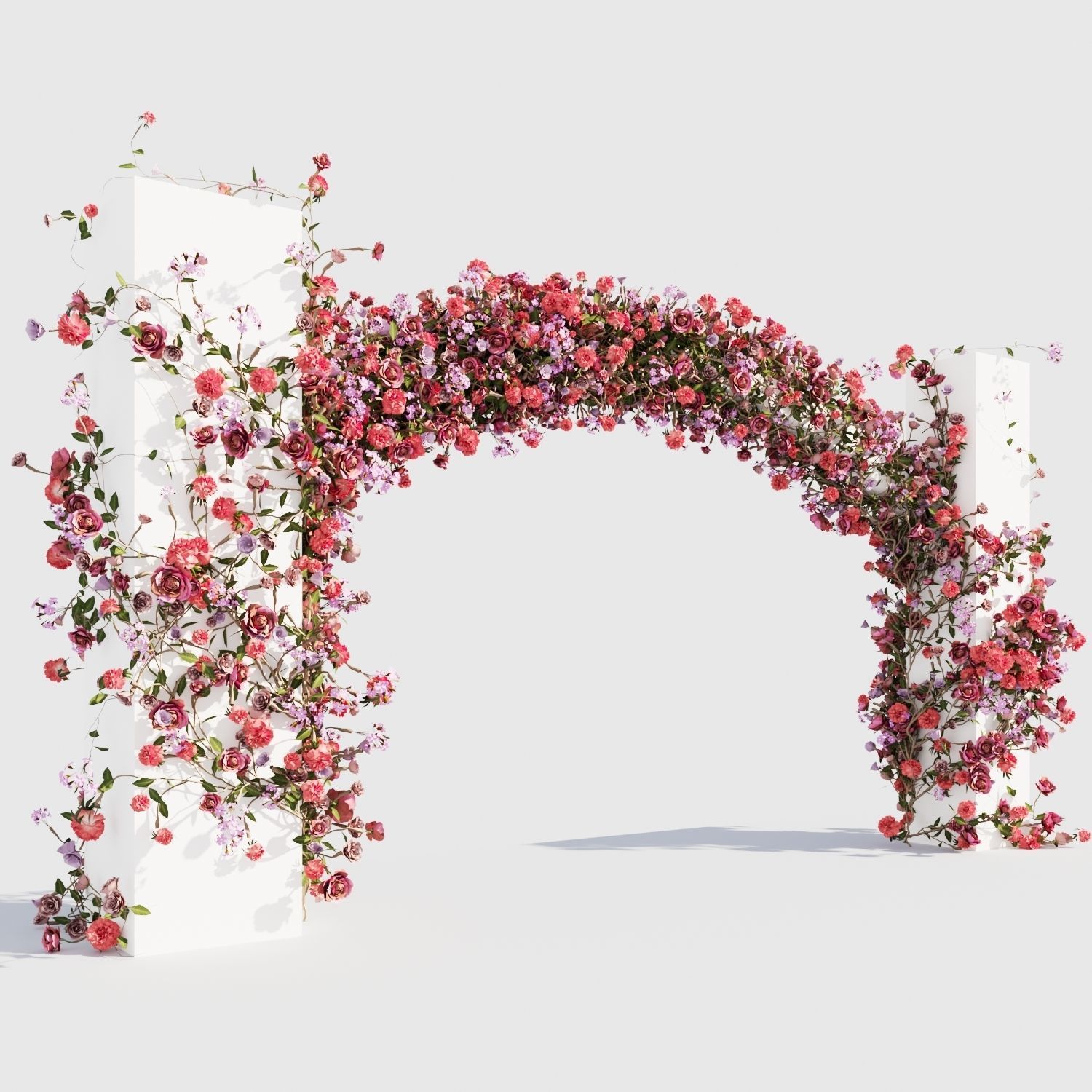 flower wedding arch with flowers 3D model | CGTrader