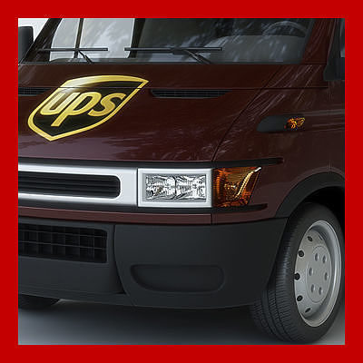 Delivery Van UPS 3D model | CGTrader