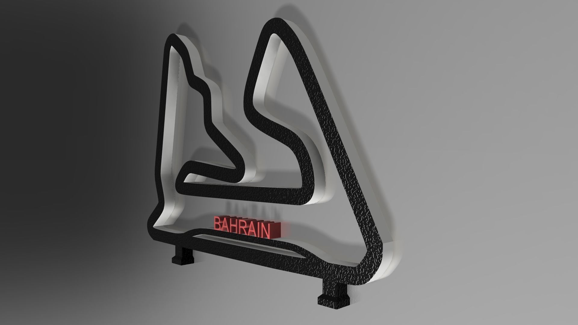 F1 Bahrain Racing Track Decor STL File Autodesk Fusion 360 3D model 3D ...