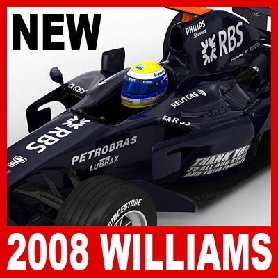 F1 2008 Williams Toyota FW30 3D model | CGTrader