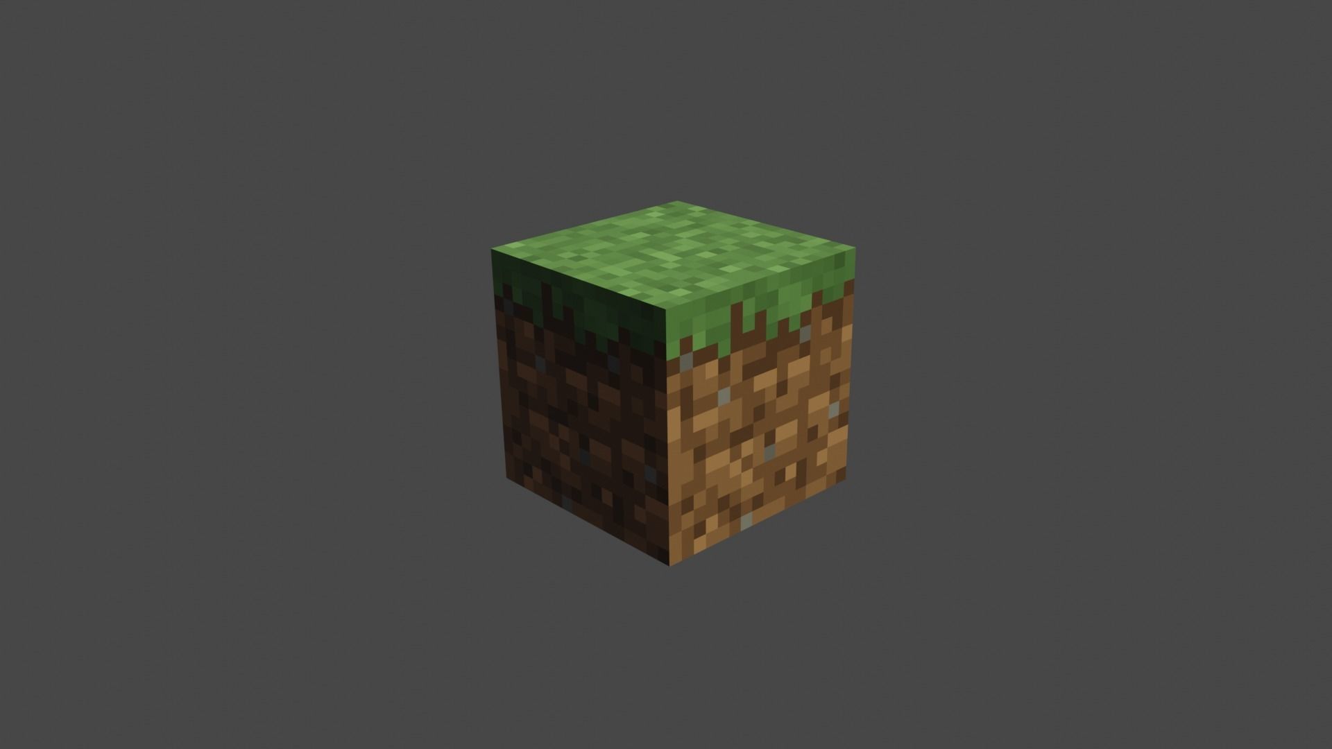 Rotating Minecraft Grass Block Animation free VR / AR / low-poly ...