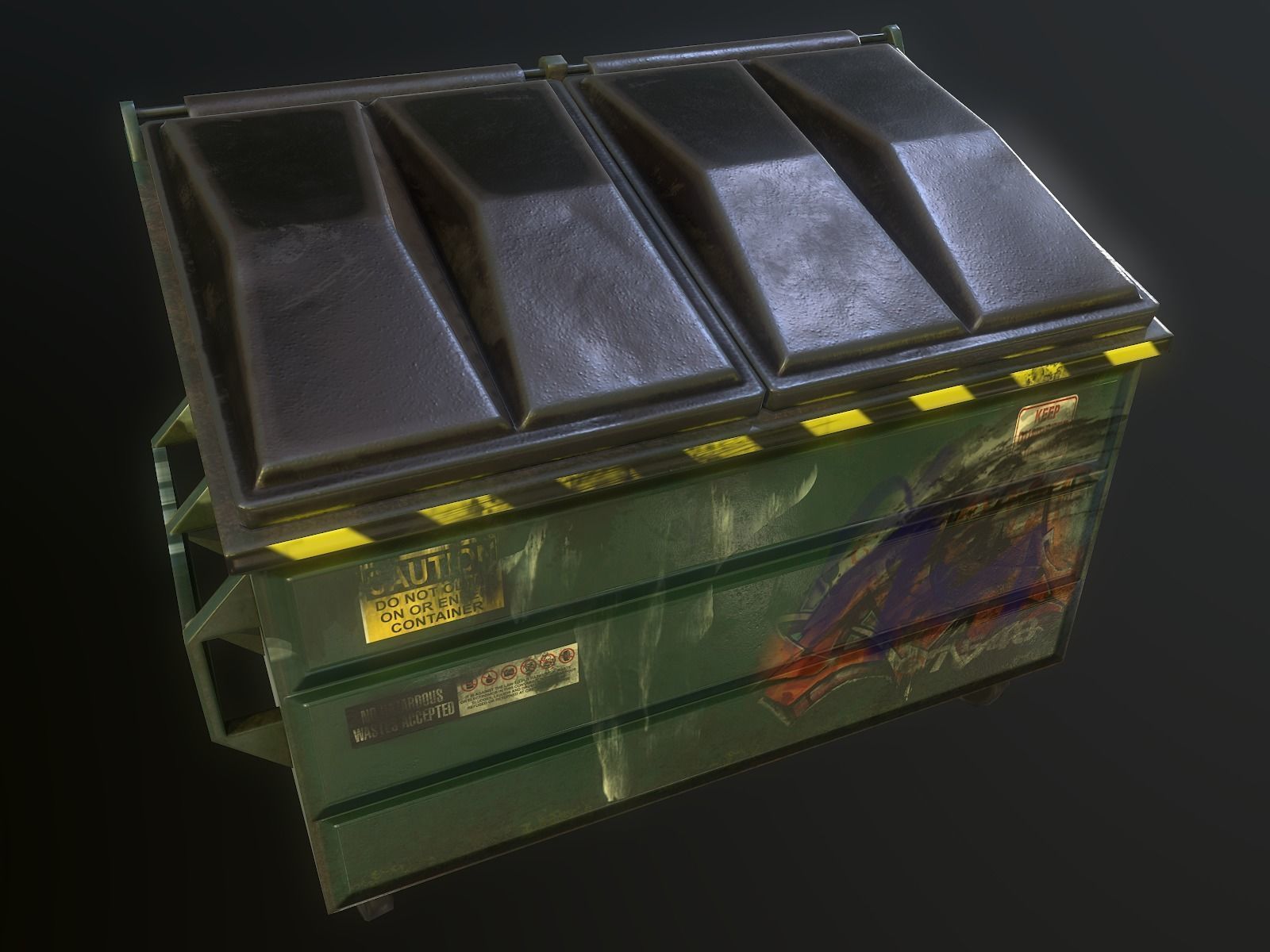 3D model Dumpster prop pbr VR / AR / low-poly | CGTrader