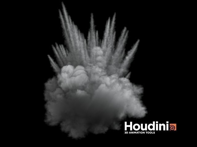 3D model Houdini - Shrapnel Explosion VR / AR / low-poly rigged ...