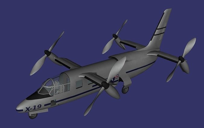 Curtiss-Wright X-19 free VR / AR / low-poly 3D model | CGTrader