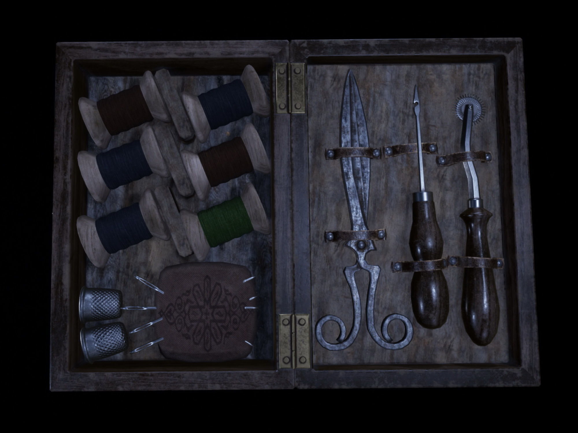 3D model Sewing Kit VR / AR / low-poly | CGTrader