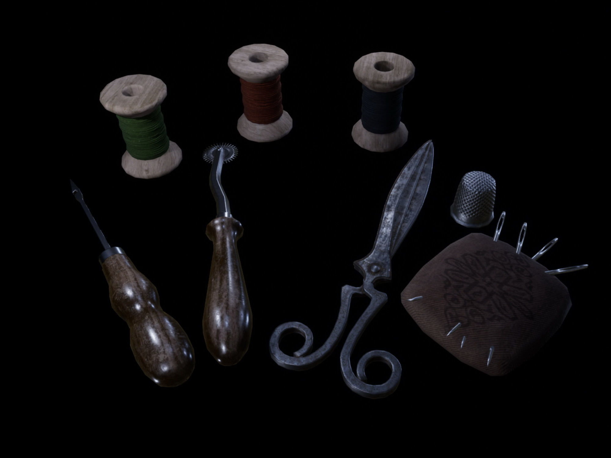 3D model Sewing Kit VR / AR / low-poly | CGTrader