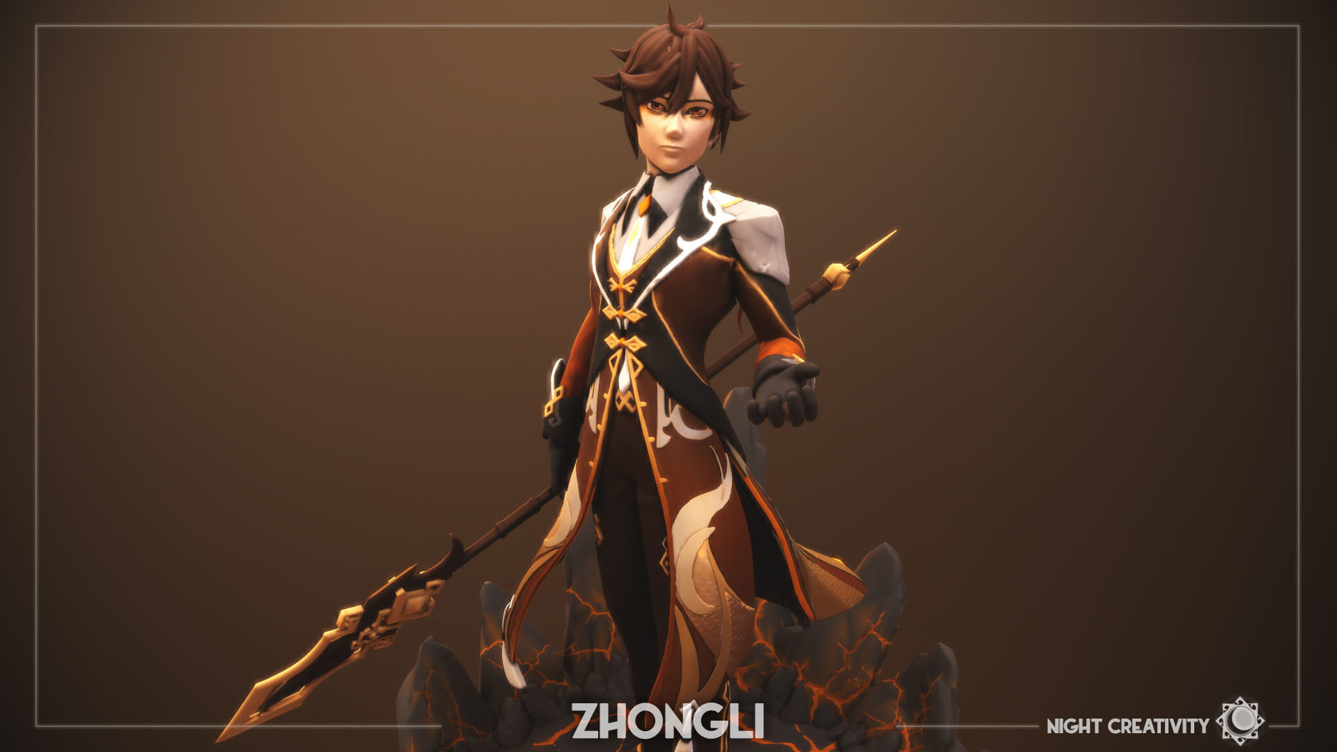 Zhongli - Genshin Impact 3D model 3D printable | CGTrader