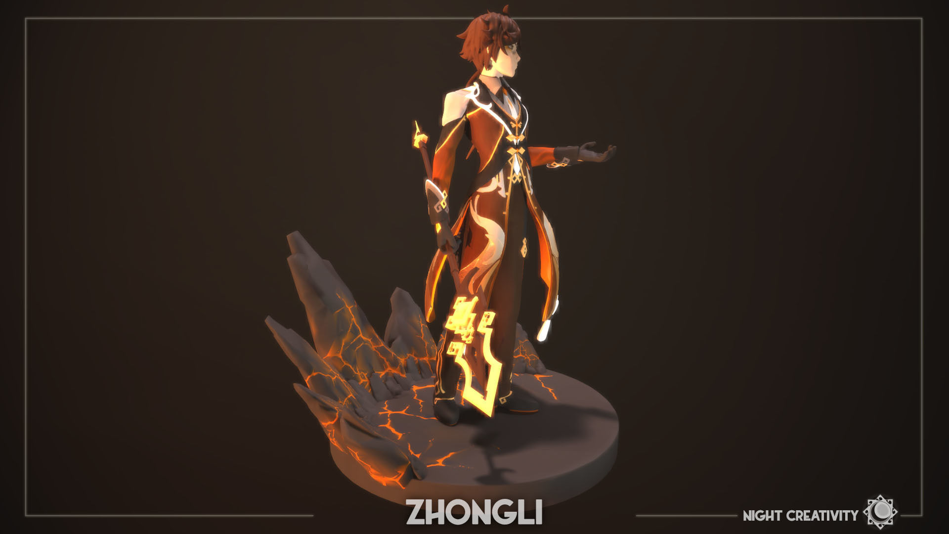 Zhongli - Genshin Impact 3D model 3D printable | CGTrader