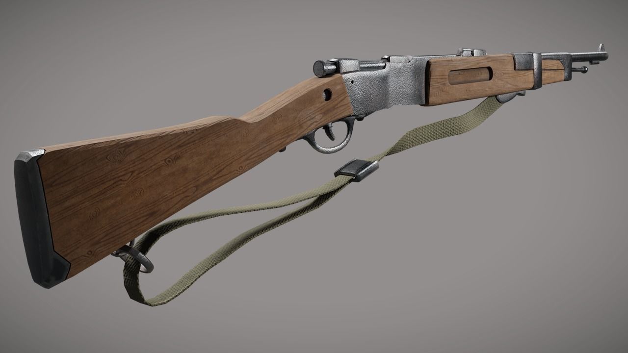 3D model Old Military Rifle VR / AR / low-poly | CGTrader
