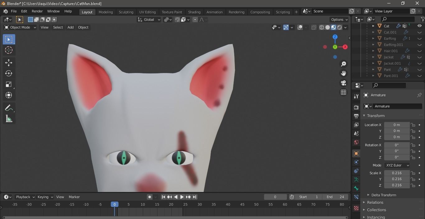 CatMan NonRig free VR / AR / low-poly 3D model | CGTrader